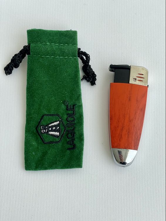 Briquet Laguiole orange avec sa housse en velour (D'occasion) à Genève ...