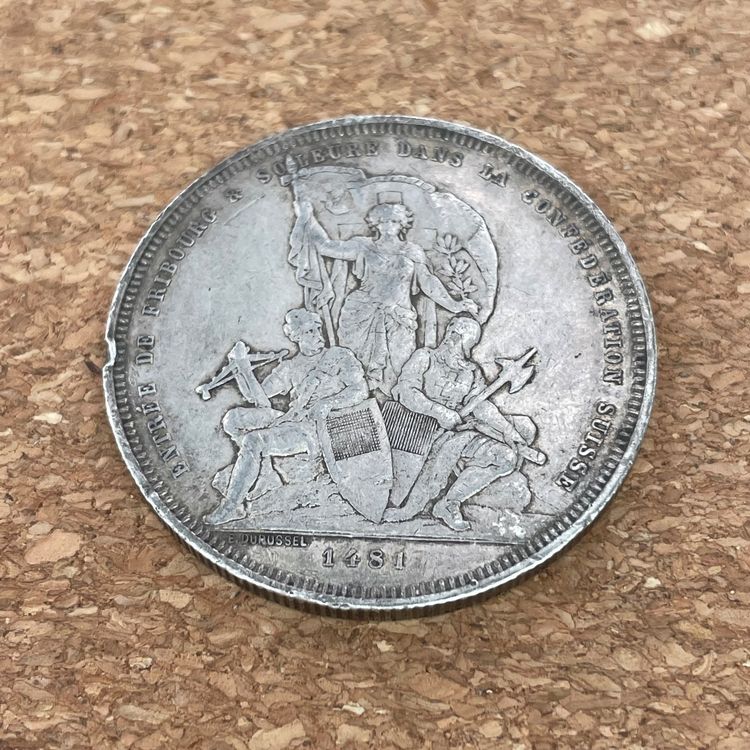 5 frs. Tir federal a Fribourg 1881 Silver (Gebraucht) in Neyruz für CHF 22 – mit Lieferung auf ...