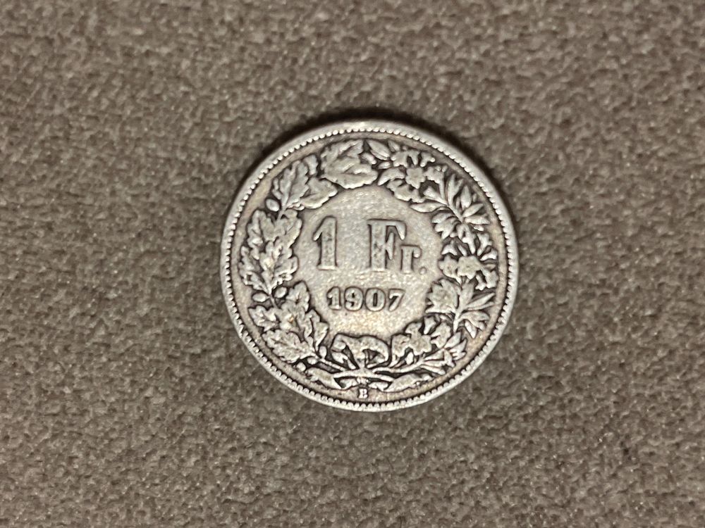 1 Franken 1907 Silbermünze (Gebraucht) in Elsau für CHF 4 – mit Lieferung auf Ricardo kaufen