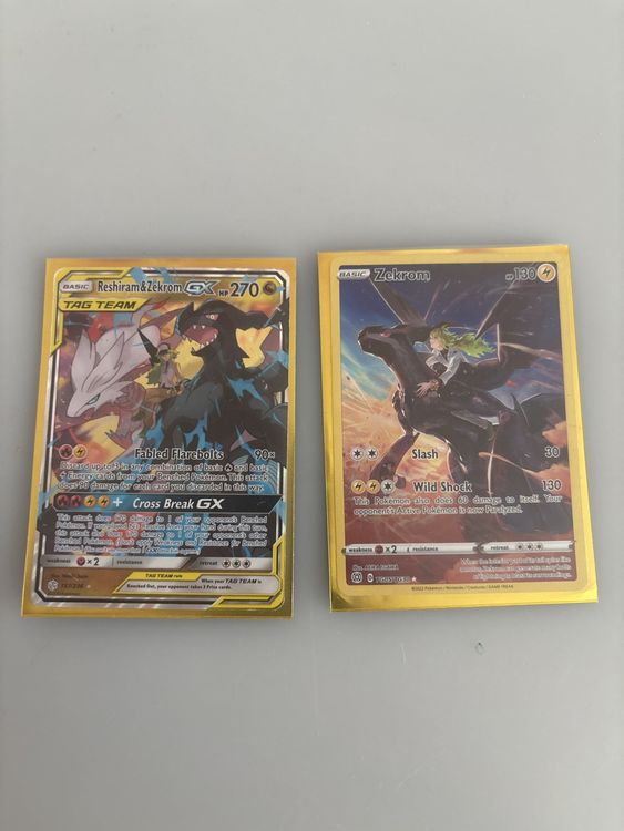Pokemon Karten: Reshiram&Zekrom GX + Zekrom, Top Zustand! (Neu (gemäss ...