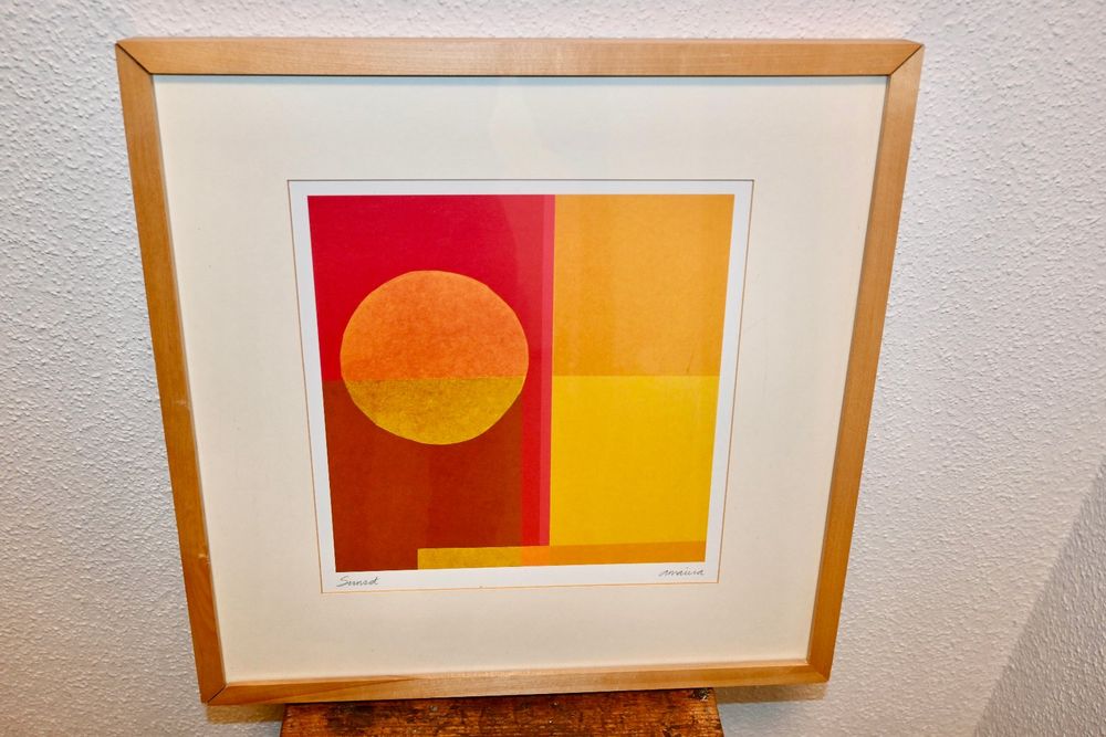 90er Litho AMAINA signiert SUNSET | Kaufen auf Ricardo