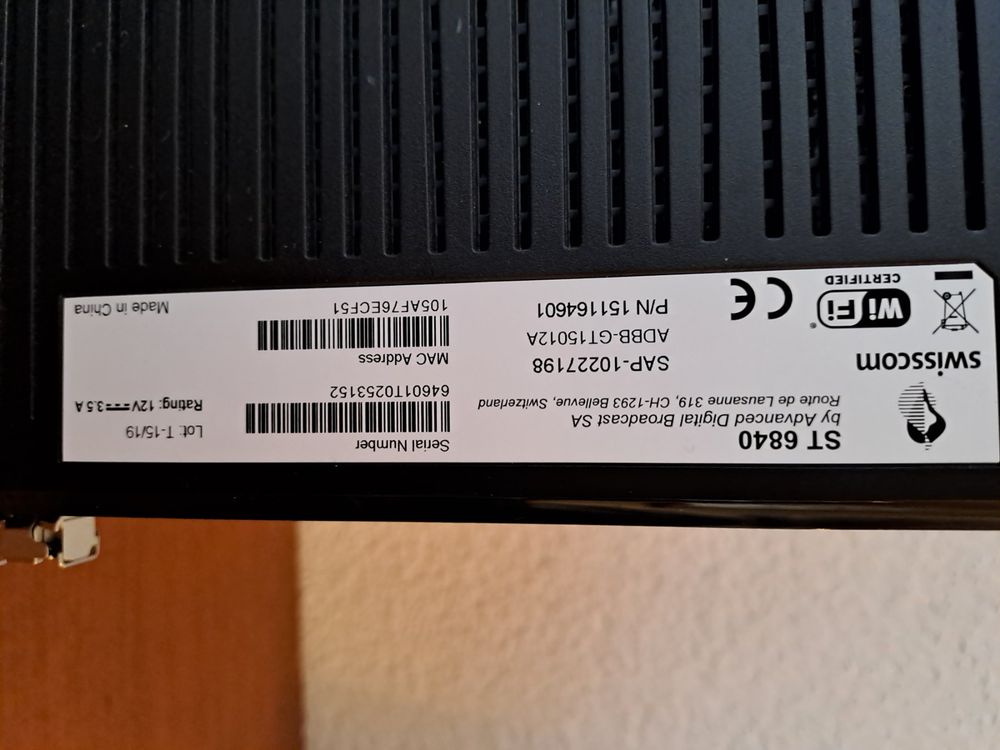 Swisscom Modem / Router (Gebraucht) in Erlenbach ZH für CHF 1 – mit ...