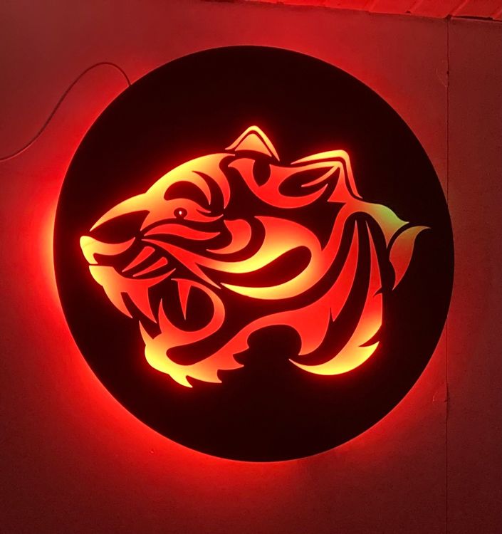Blech Tiger Bild/Lampe OHNE LED (leuchtet also nicht) (Gebraucht) in ...