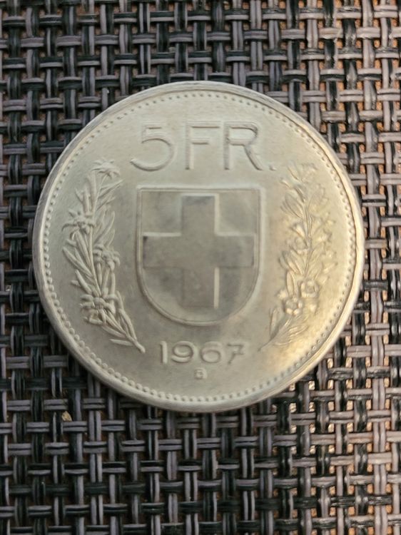 5 Franken 1967 in Silber (Gebraucht) in Sierre für CHF 9 – mit Lieferung auf Ricardo kaufen