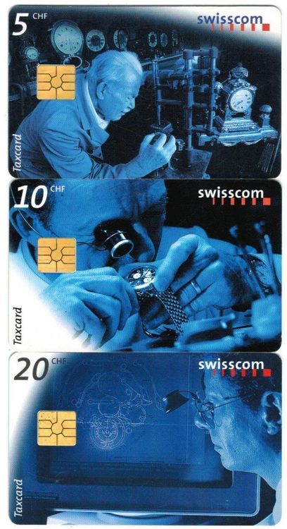 3 Taxcards S080 - S082 Uhrmacherserie (Gebraucht) in Zürich für CHF 1 – mit Lieferung auf ...