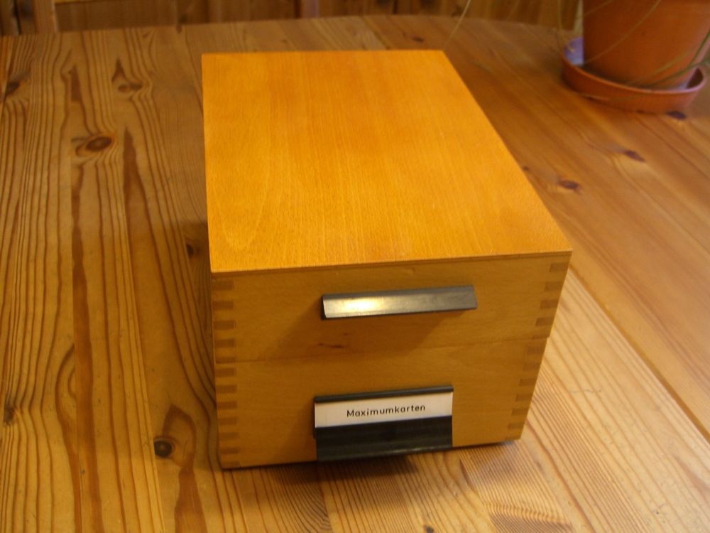 Vintage Karteikasten aus Holz, für DIN A6 mit Register A-Z (Gebraucht ...