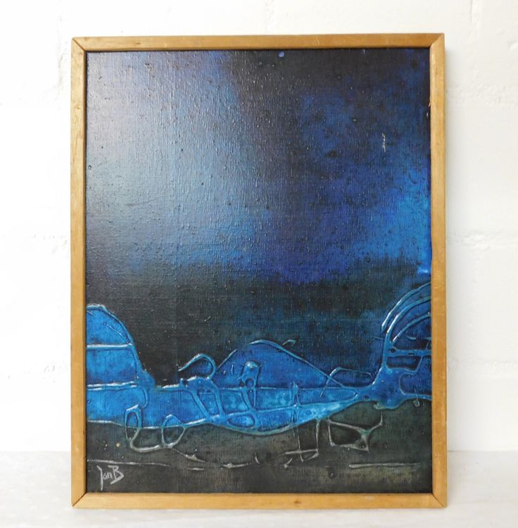 Rausverkauf - Kunst abstrakt - ca 70er jahre Gemälde (Gebraucht) in Sursee für CHF 50 – mit ...