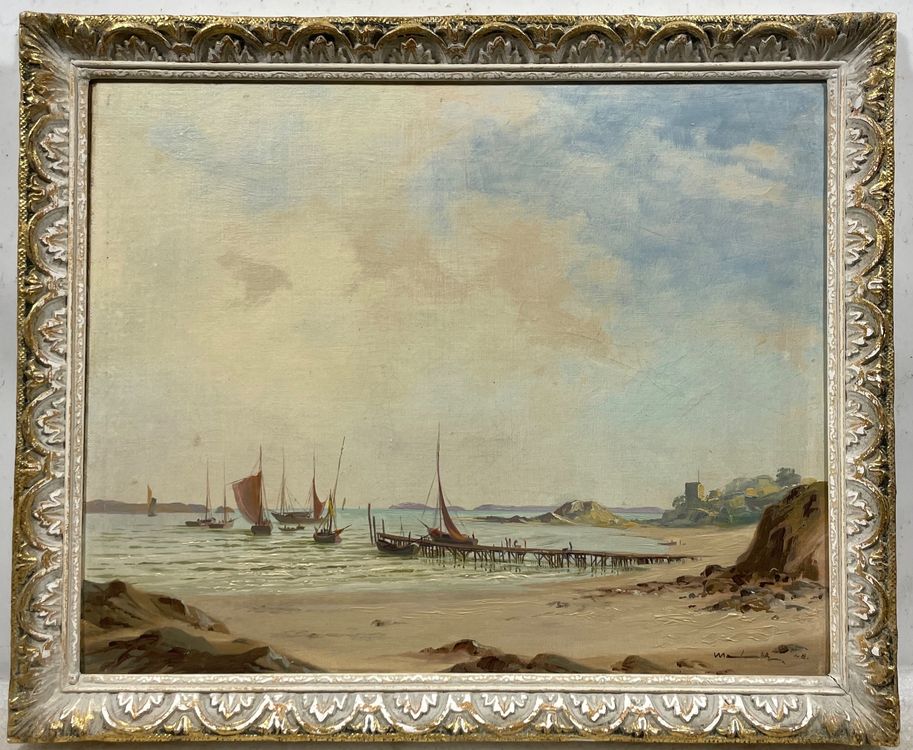 Faszinierendes Küsten Szene Gemälde unleserlich Signiert (Gebraucht) in Root für CHF 110 – mit ...