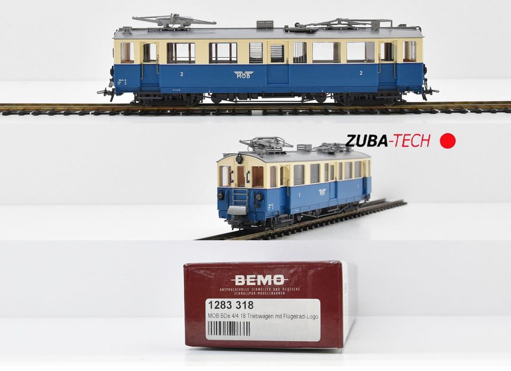 Bemo 1283 318 E-Triebwagen BDe 4/4 18 MOB H0m GS Analog OVP (Gebraucht ...