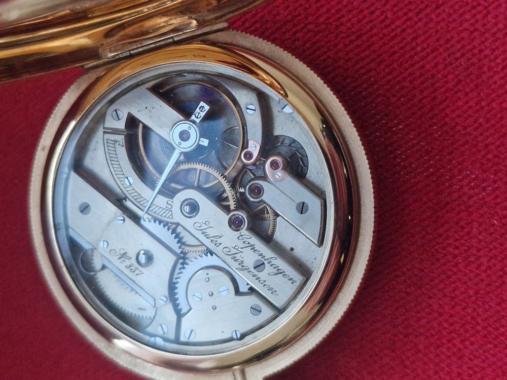 Jules Jürgensen Savanette Taschenuhr 18K 750 Gold Jumbo (Gebraucht) in ...