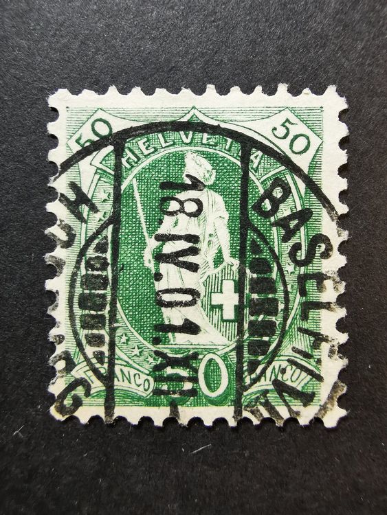 TR55 Timbre Suisse Debout Oblitere 1901 (Gebraucht) in Cousset für CHF 0.75 – mit Lieferung auf ...