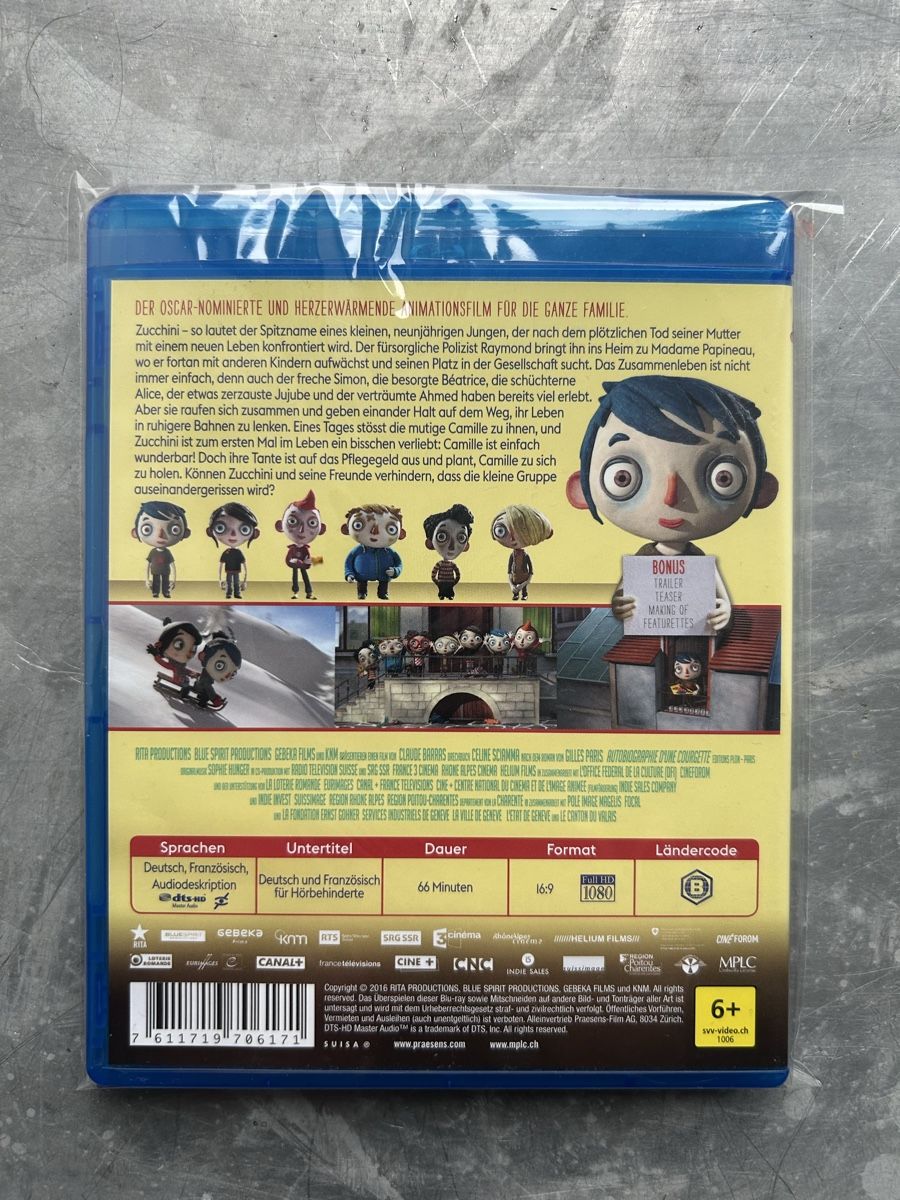 Mein Leben Als Zucchini - Bluray - Animation, Drama [2016] (Gebraucht ...