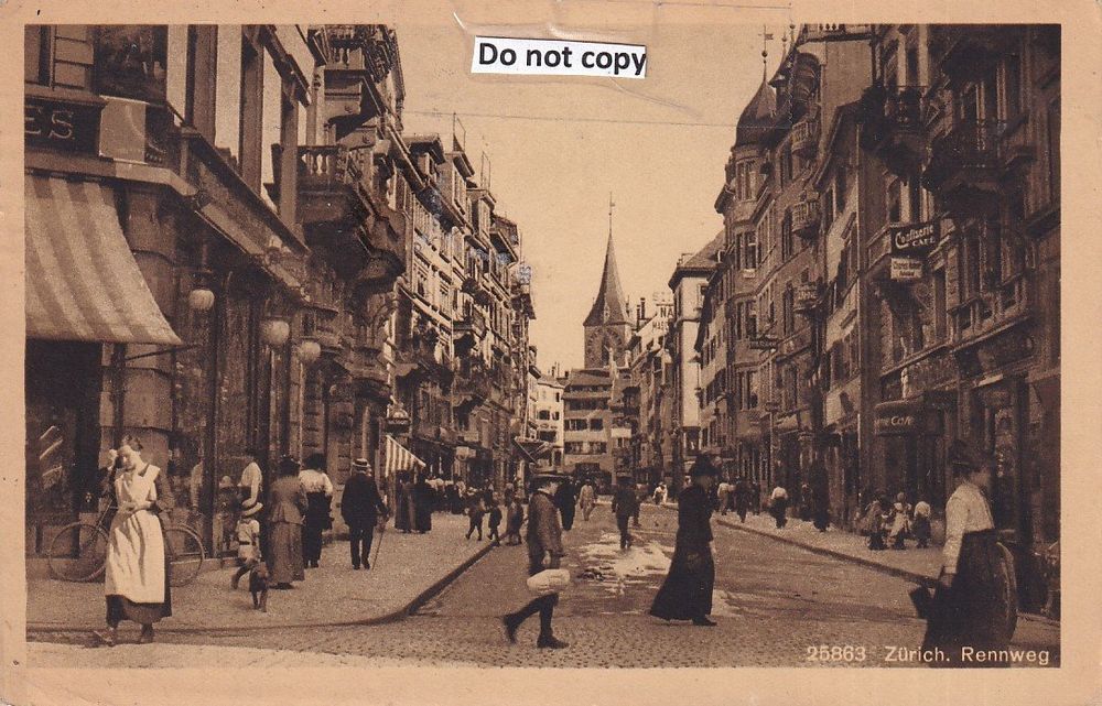 Zürich ZH - Rennweg belebt um 1922 | Kaufen auf Ricardo