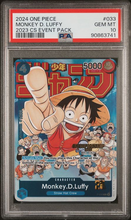 Monkey D. Luffy - Championship 2023 - #P-003 PSA 10 ENG | Kaufen auf Ricardo
