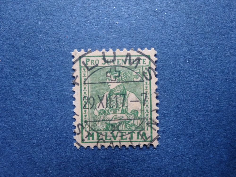 1917 Pro Juventute J8 mit glasklaren Vollstempel (Gebraucht) in Appenzell-Steinegg für CHF 18 ...