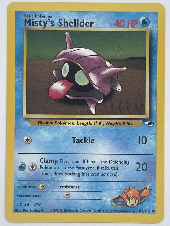 Misty's Shellder 89/132 Pokémon Gym Heroes (Neu (gemäss Beschreibung ...