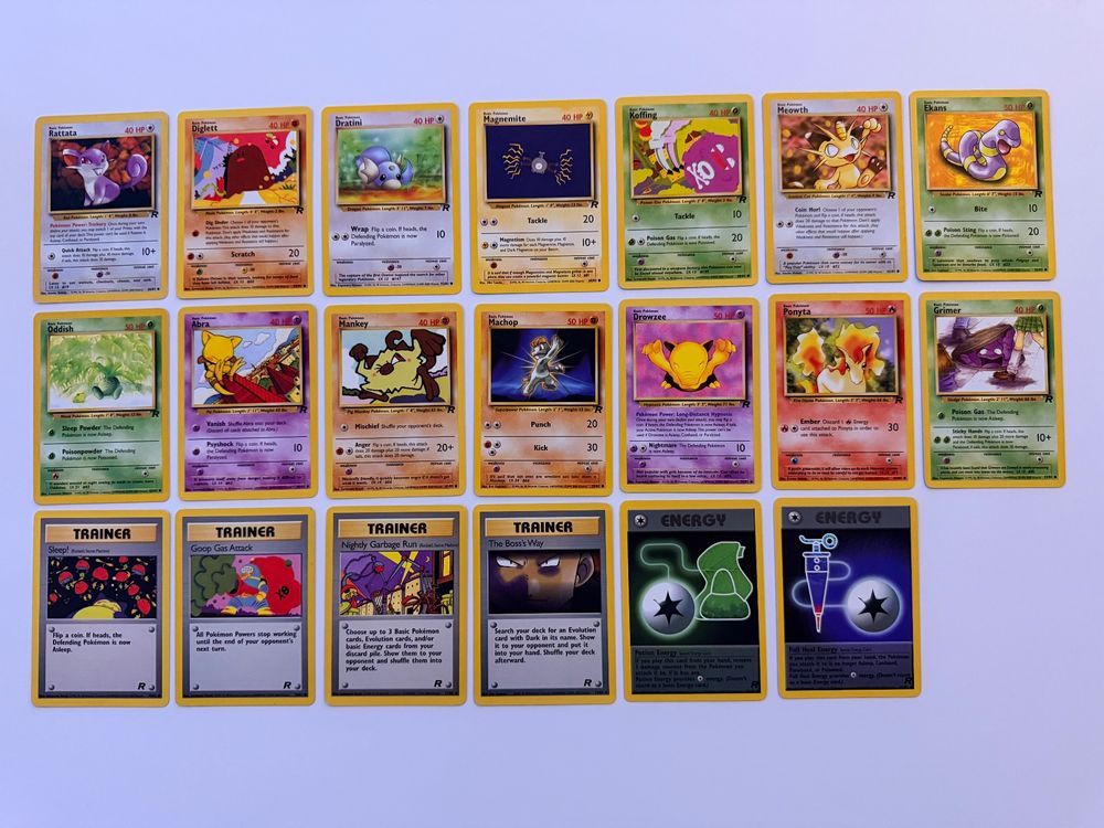Team Rocket 20 Pokémon Karten Bundle WOTC 2000 Vintage (Gebraucht) in ...