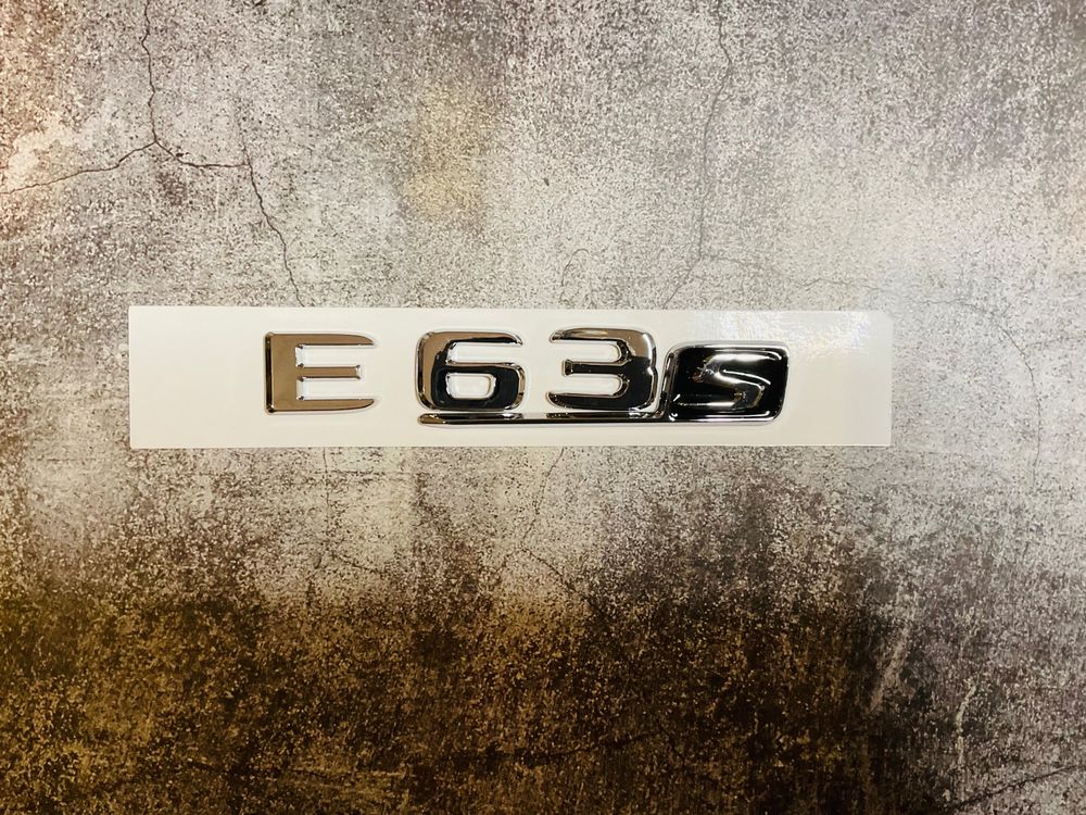 Mercedes AMG E63 S Emblem Schriftzug Chrom/Schwarz Neu (Neu und ...