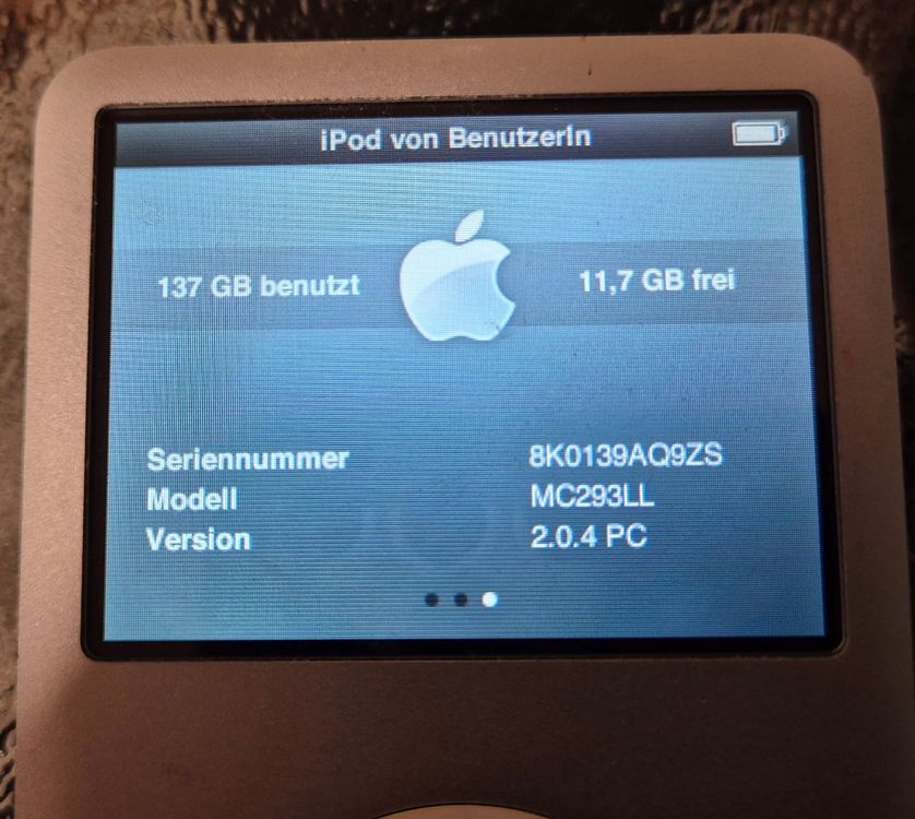 Apple iPod Classic 7. Generation 160GB und JBL On-Time 200p (Gebraucht ...
