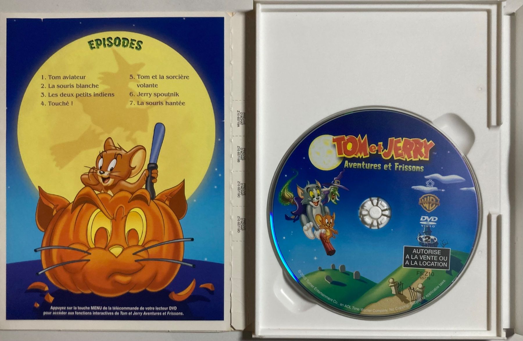 WARNER BROS - TOM ET JERRY (AVENTURES ET FRISSONS) (D'occasion) à ...