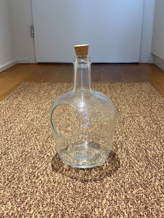 Grosse Glasflasche Deko Vase mit Loch - Vintage Deko (Gebraucht) in ...