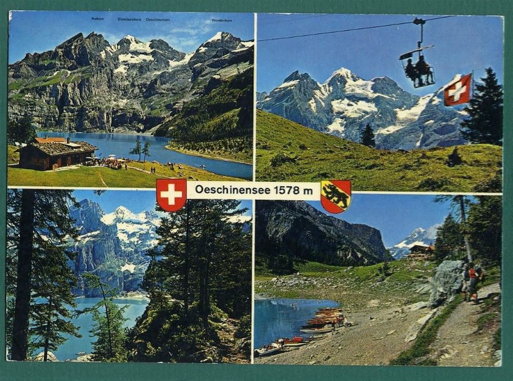 Oeschinensee,1976, Mehrbilderkarte (Gebraucht) in Sargans für CHF 1 – mit Lieferung auf Ricardo ...
