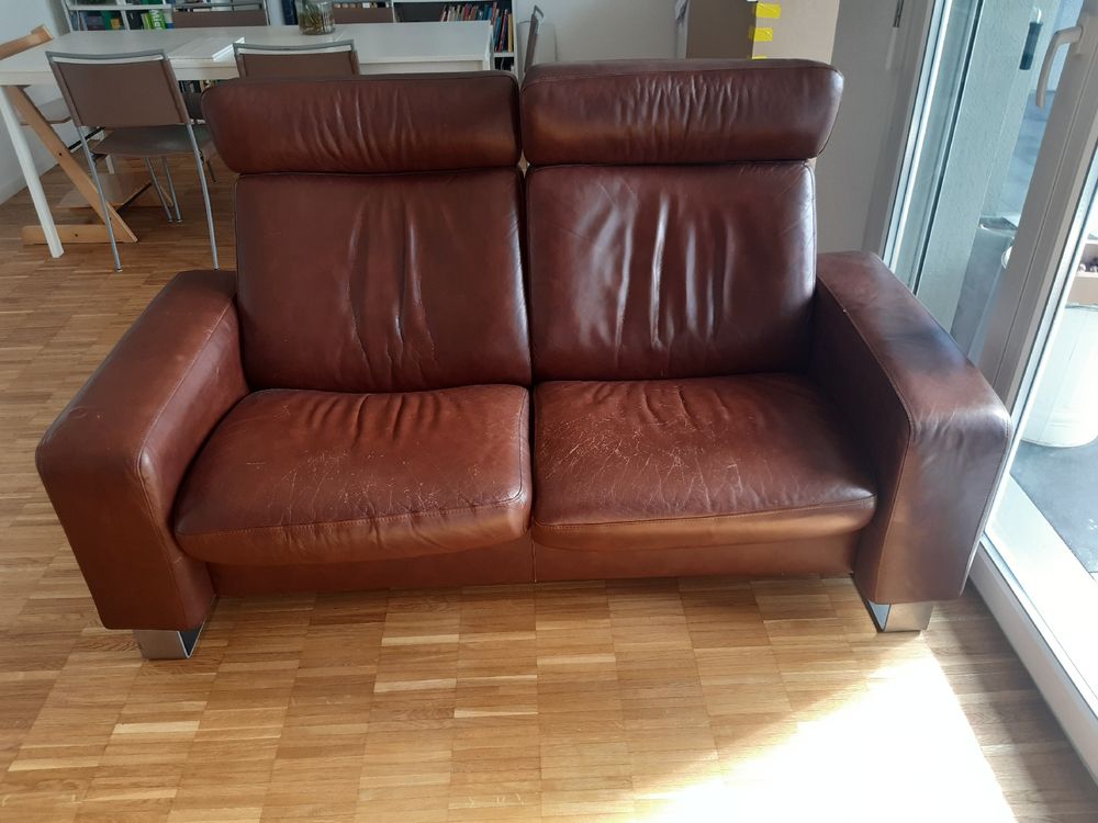 Stressless 2er Sofa Leder braun | Kaufen auf Ricardo