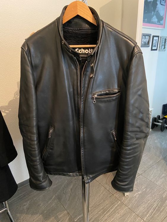 Motorrad Lederjacke "Schott* USA. Grösse L. | Kaufen auf Ricardo