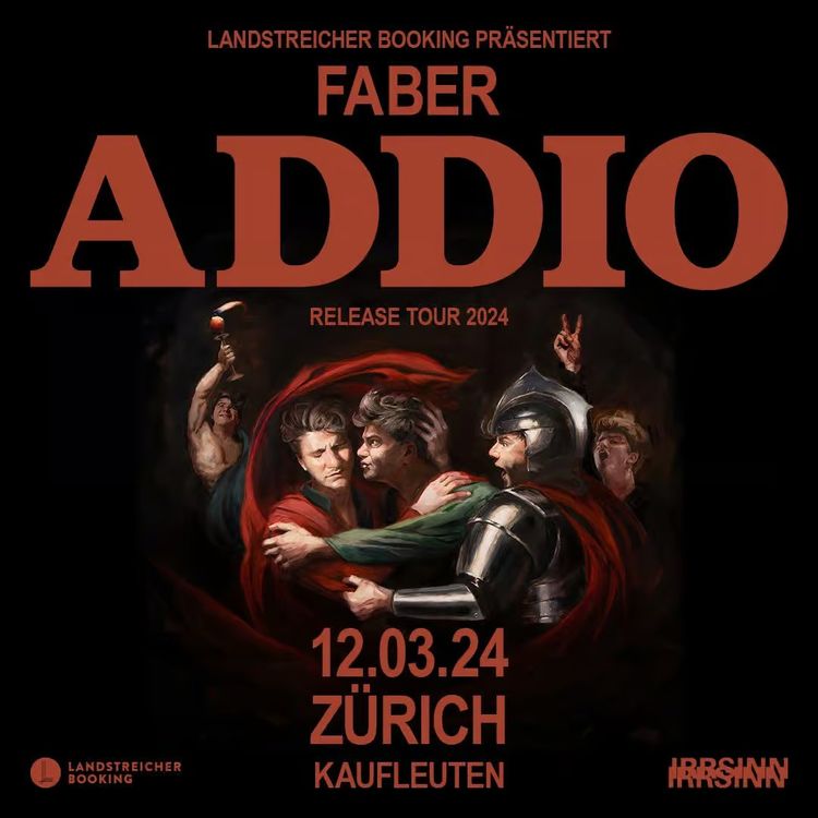 FABER, Addio Tour 2024, 12.03.2024 | Kaufen auf Ricardo
