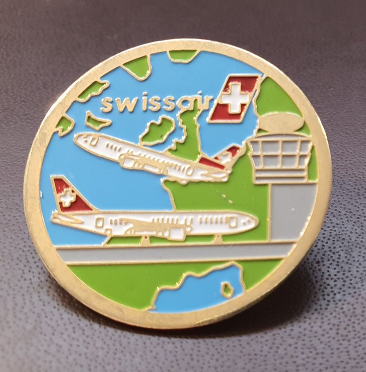 T000 - Pin Swissair Flugzeug & Tower / RAR | Kaufen auf Ricardo