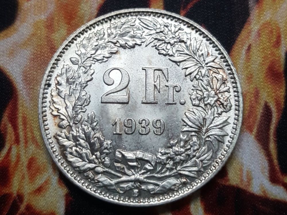 2 Franken, 1939, unz. stgl. direkt ab Münzrolle!!! (Gebraucht) in Rieden SG für CHF 14 – mit ...