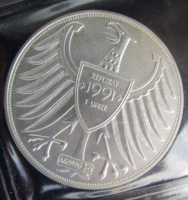 Deutsche Silber-Unze - 40 Jahre 5-DM-Münze 1951-1991 (Neu und originalverpackt) in Luzern für ...