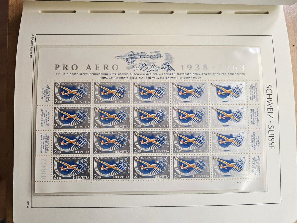 1963 Pro Aero F46 Bogen, postfrisch** (Neu (gemäss Beschreibung)) in Leimbach AG für CHF 50 ...