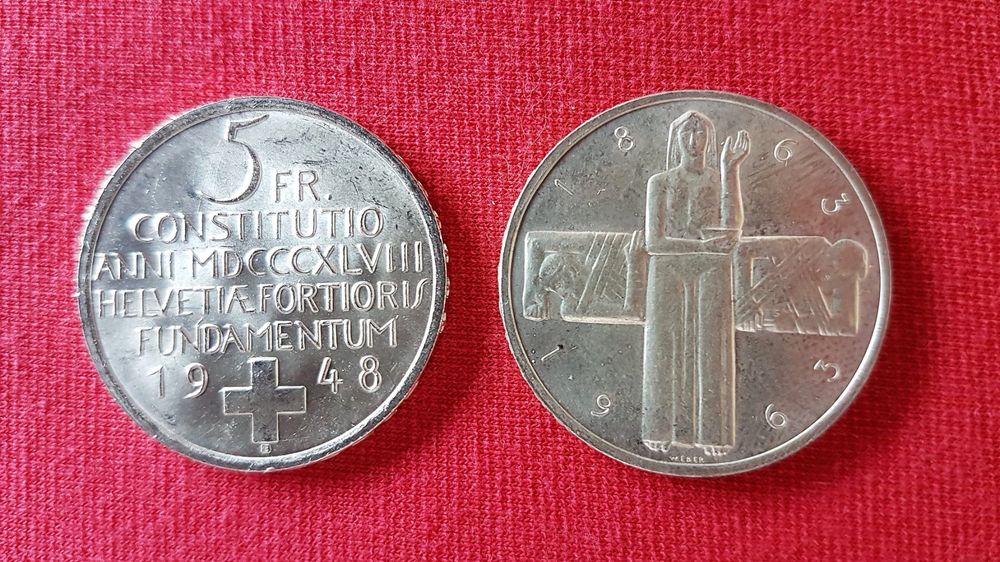 4x5 Fr Silber Gedenkmünzen 1948-1963 ab nur 1 Fr !!! (Gebraucht) in Camignolo für CHF 34 – mit ...