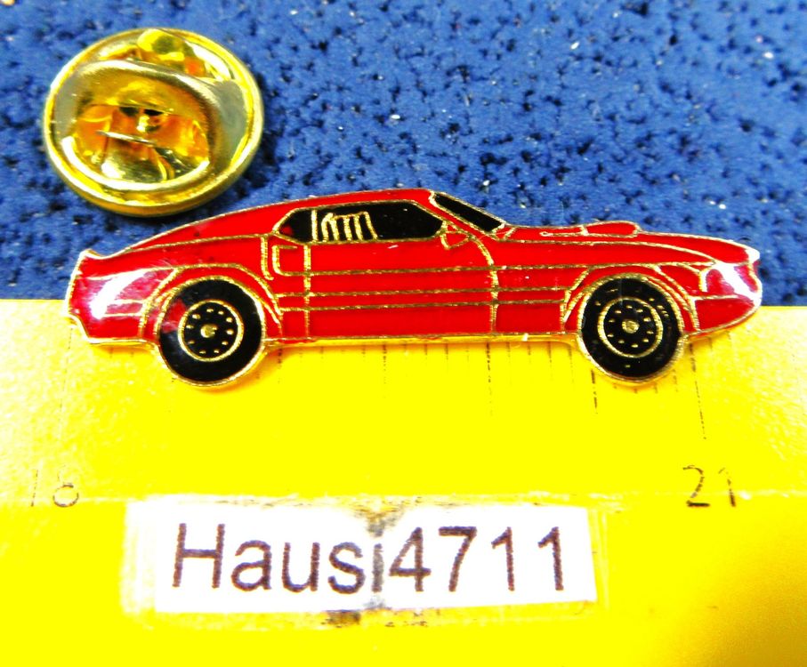 MUSTANG MACH1 FASTBACK PIN GLASIERT ROT 35mm VINTAGE OLDI (Gebraucht ...