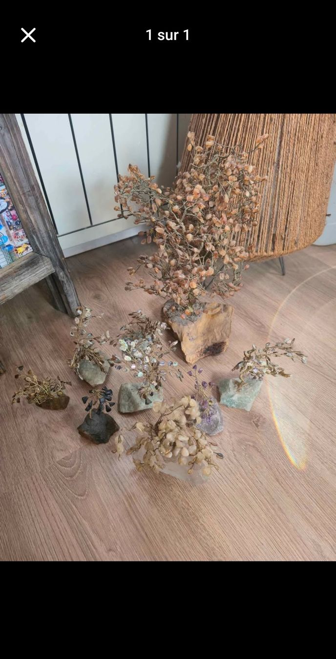 Décoration automnale unique: mini arbres en pierre ! (D'occasion) à ...