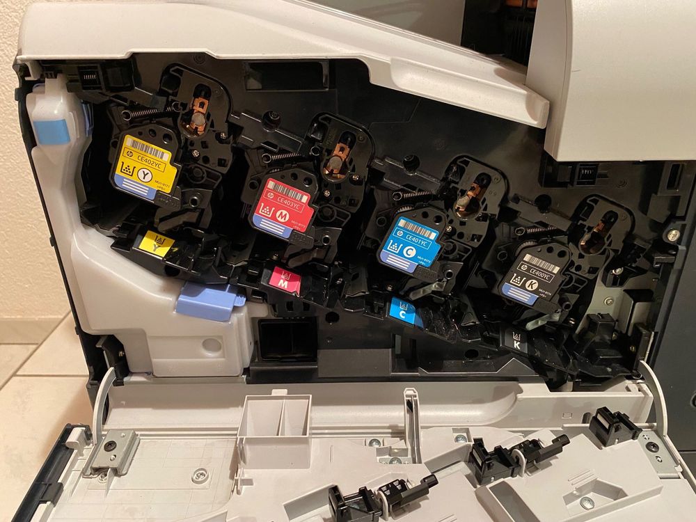HP LaserJet Pro 500 color MFP M570dn Laserdrucker inkl Toner (Gebraucht ...