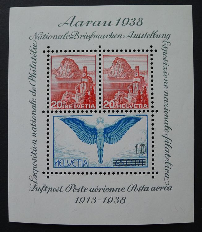 W11, Aarau-Block 1938 postfrisch **, fehlerfrei, Kat: 90.- (Gebraucht) in Ebikon für CHF 10 ...