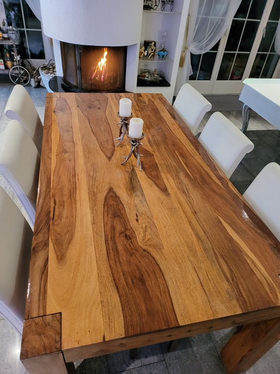 Faszinierend Tisch Sheesham Holz Bild