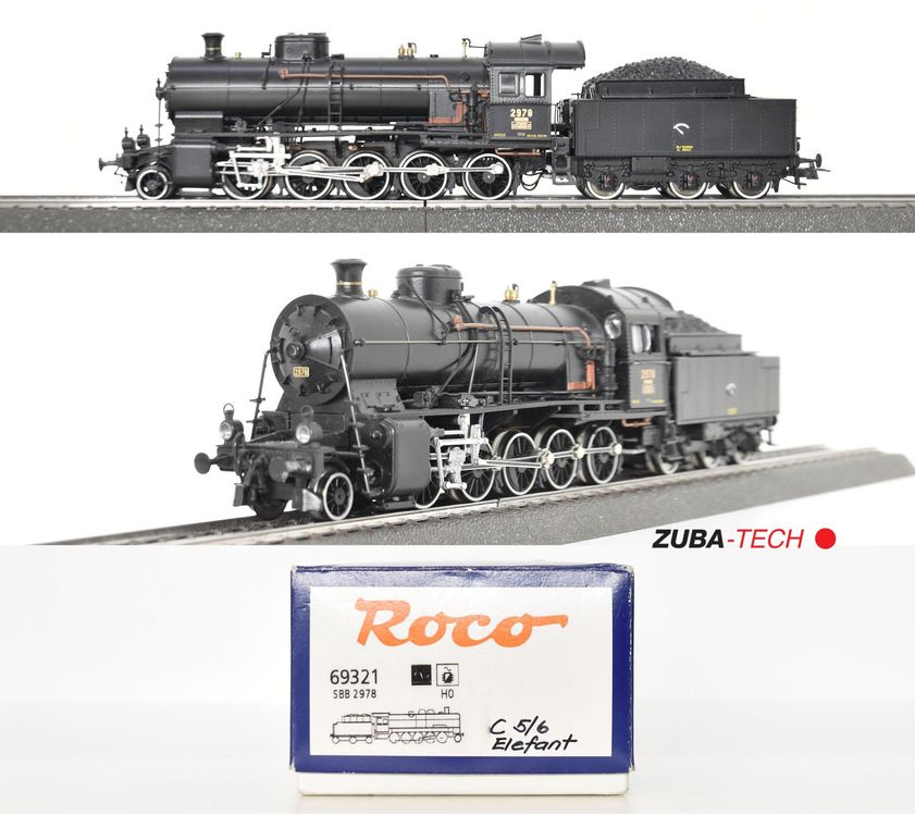 Roco 69321 Dampflok C 5/6 Elefant SBB H0 WS Digital mit OVP (Gebraucht ...