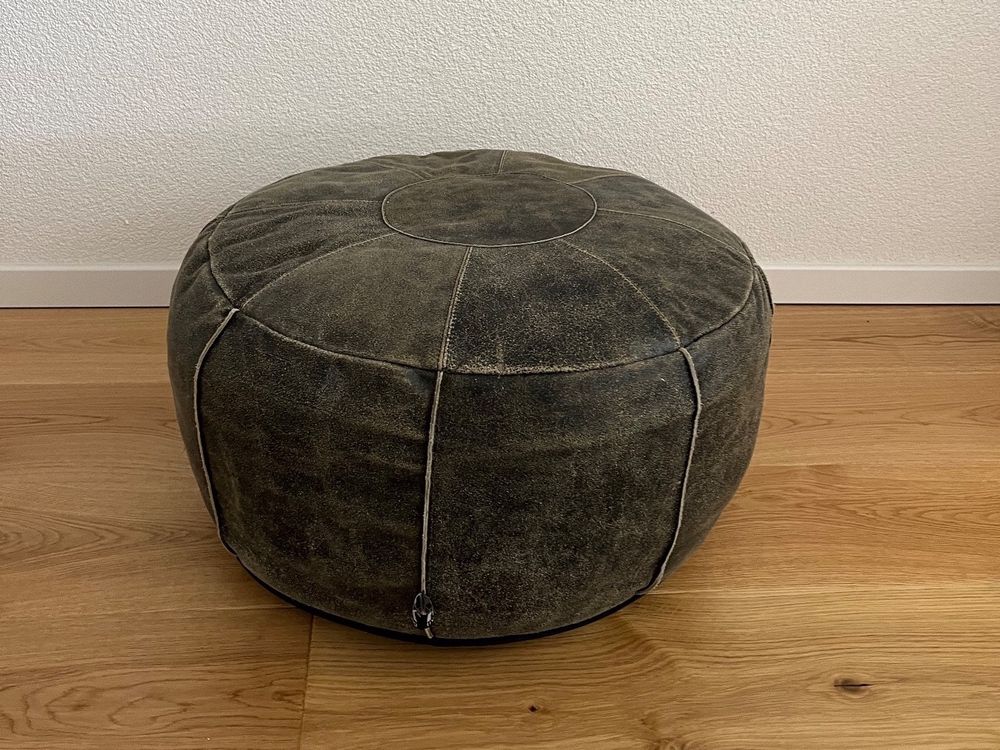 Vintage Puff aus echtem Leder (Gebraucht) in Meinisberg für CHF 39 ...