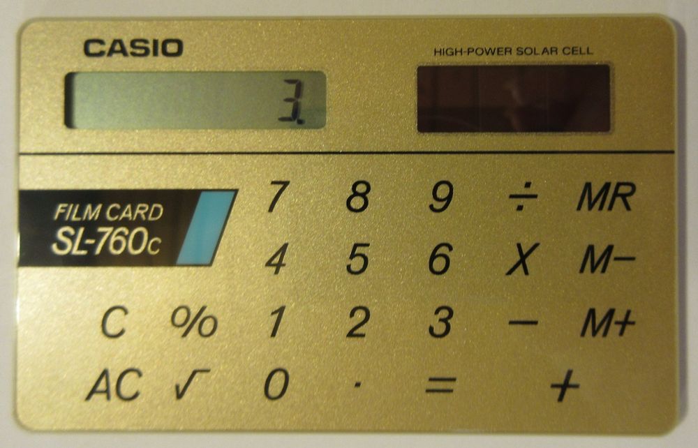 Rarität: Taschenrechner Casio SL-760C GD Solarzelle FilmCard | Kaufen auf Ricardo