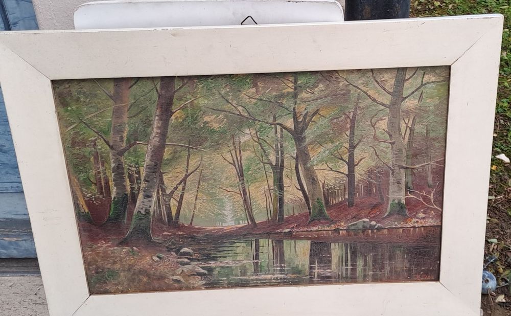 Gemälde Waldlandschaft - Öl auf Leinwand (Gebraucht) in Zürich für CHF 55 – nur Abholung auf ...