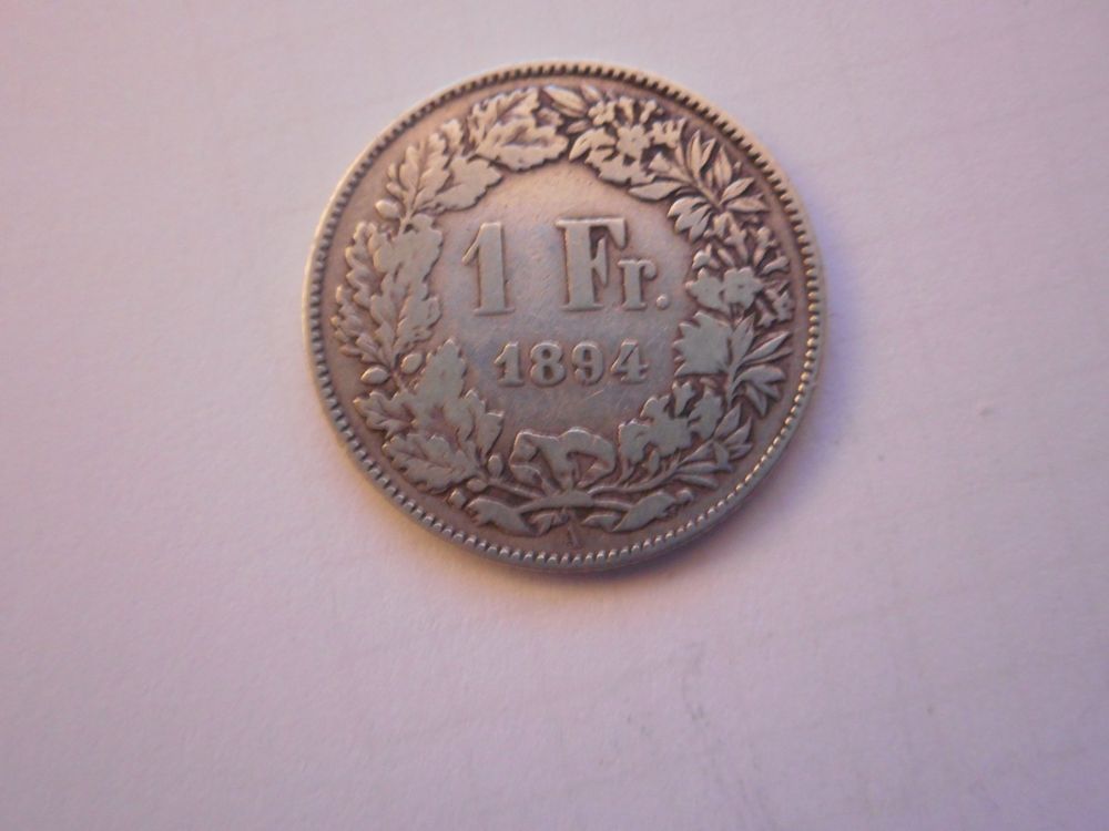 1 Fr. 1894 silber uralt (Gebraucht) in Kriegstetten für CHF 7.7 – mit Lieferung auf Ricardo kaufen