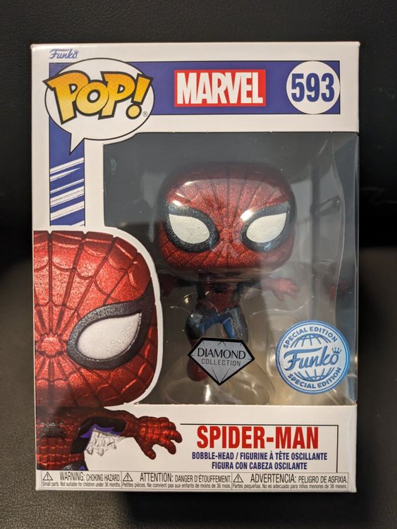 Funko Pop! Marvel - Spider-Man # 593 Diamond Collection | Kaufen auf ...