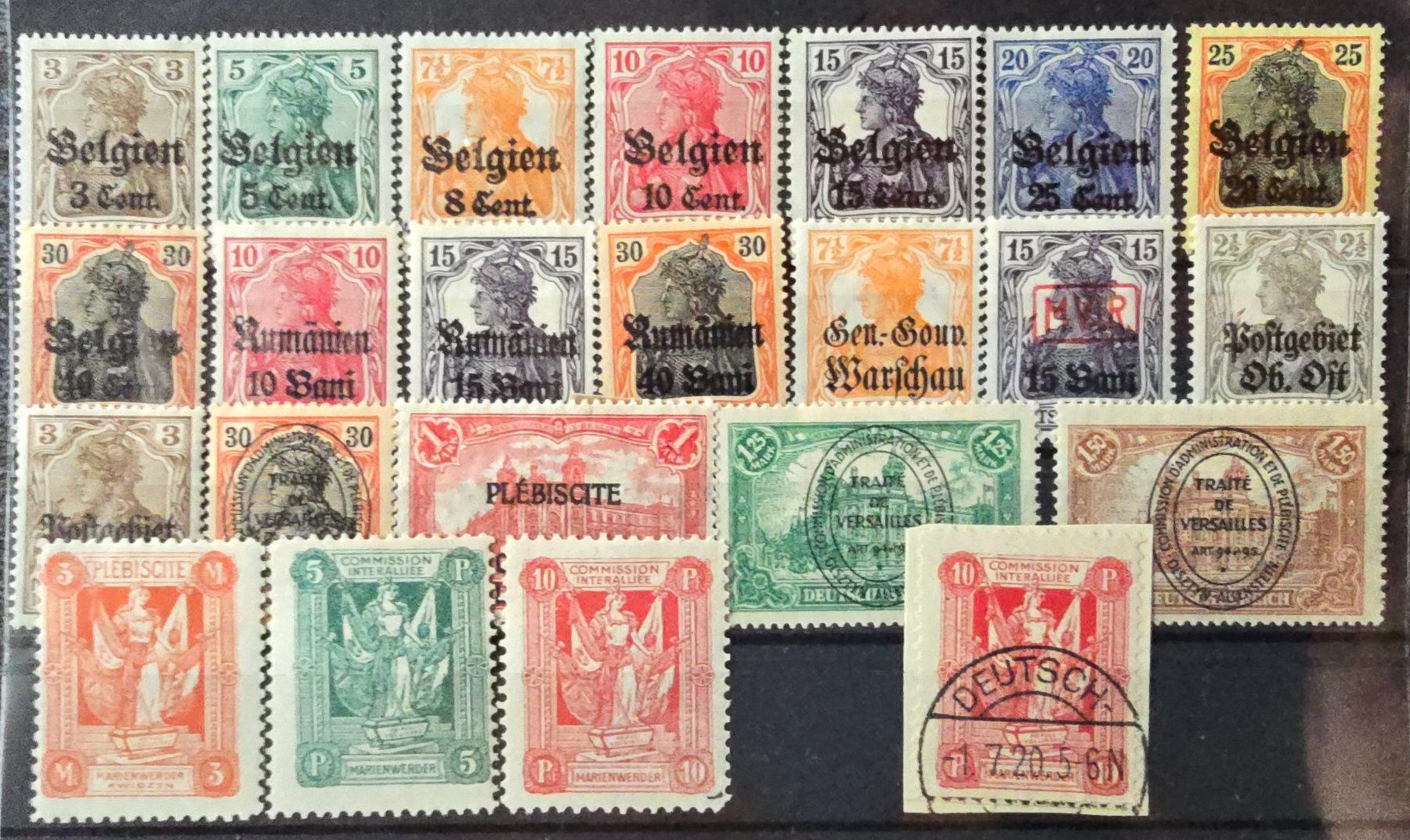 Alte Briefmarken Sammlung Belgien, Rumänien, Deutsch 🇩🇪 (Gebraucht) in ...