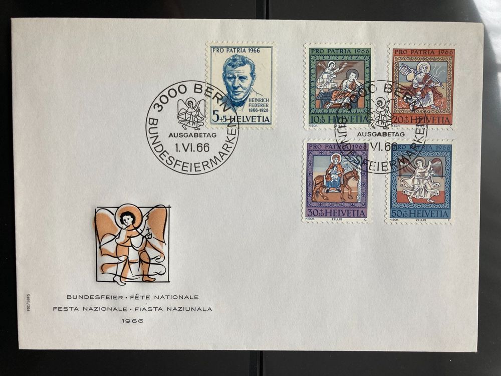 Schweiz 1966 Ersttagsbrief Satz Pro Patria Zillis (Neu (gemäss Beschreibung)) in Liestal für CHF ...