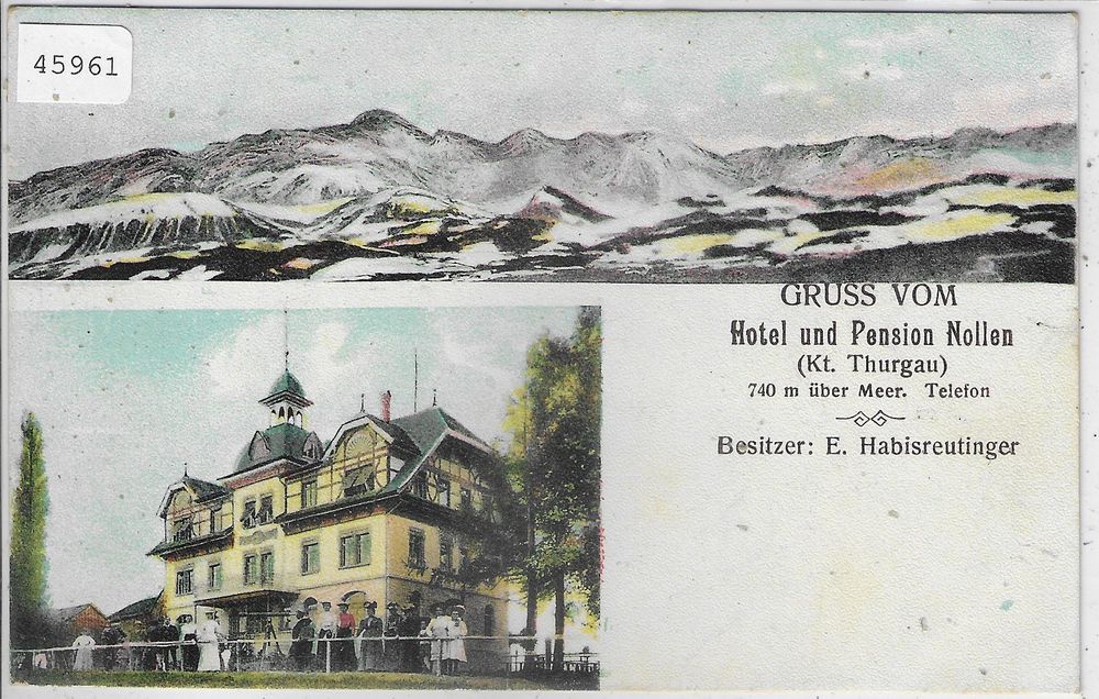 Gruss vom Hotel und Pension Nollen TG - coloriert | Kaufen auf Ricardo