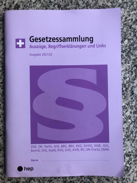 Gesetzessammlung 2021/22, von hep (Neu (gemäss Beschreibung)) in ...