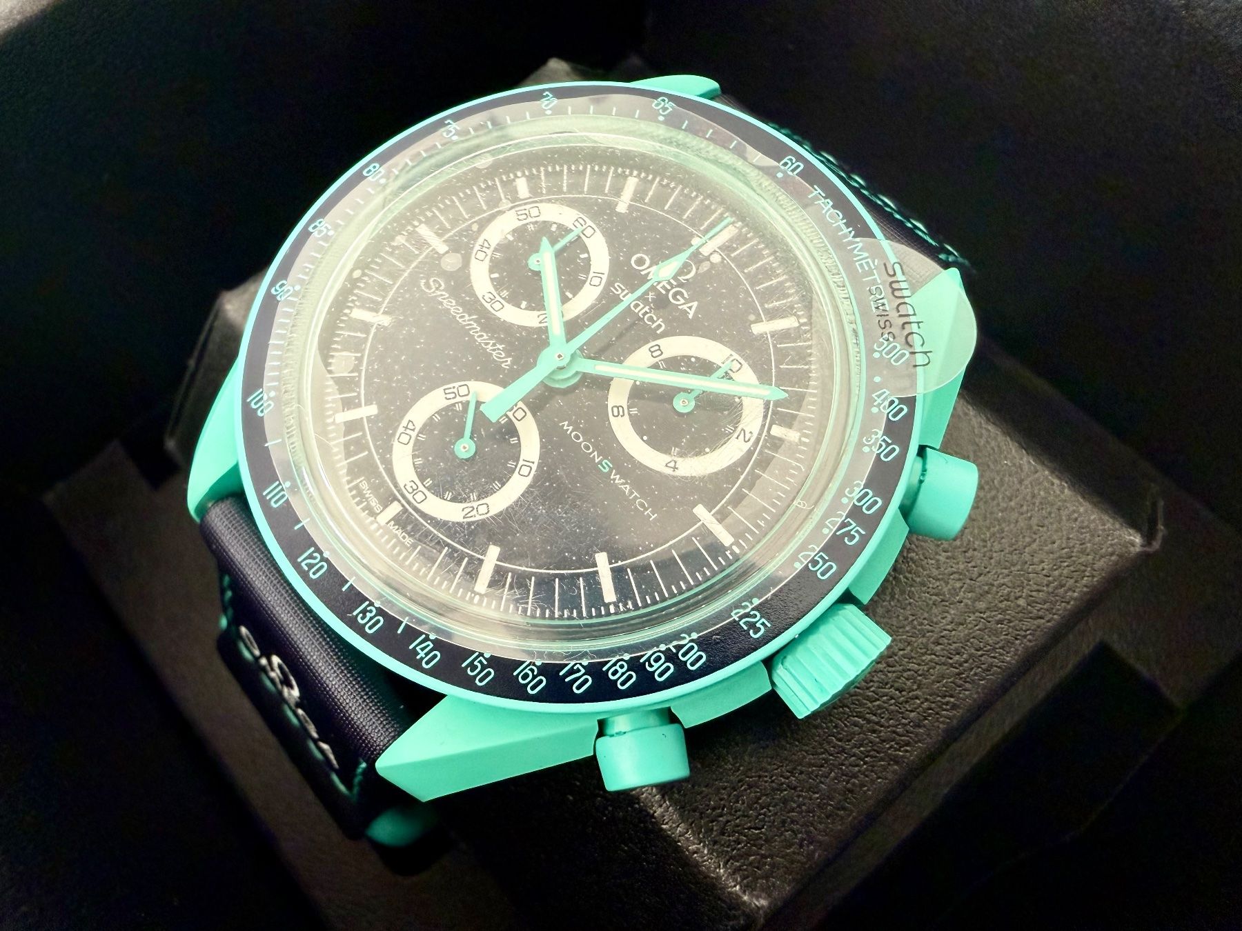 OMEGA x SWATCH Mission on Earth „Polar Lights“,full set+cap (Neu und ...